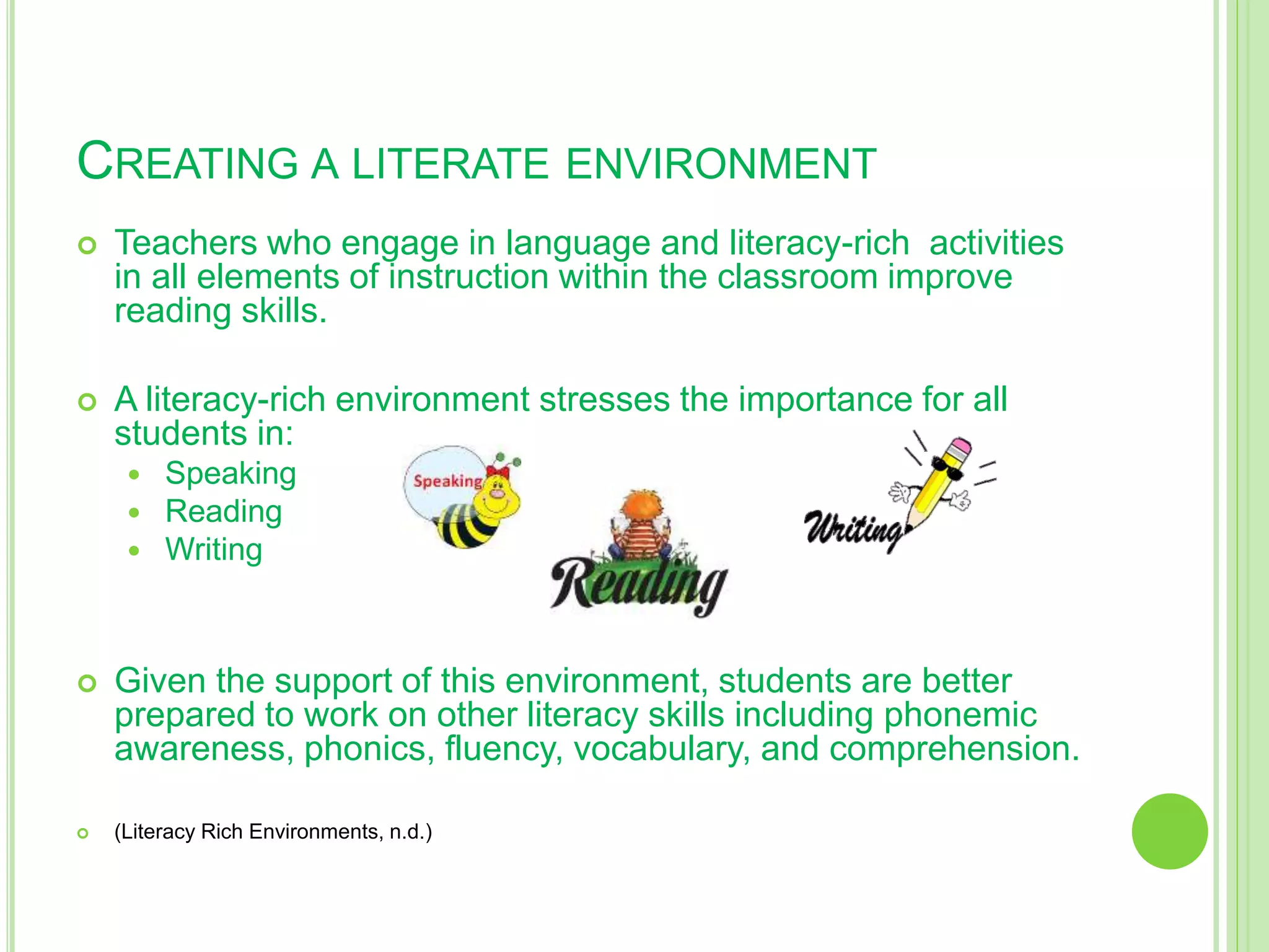 Literate environment analysis | PPT