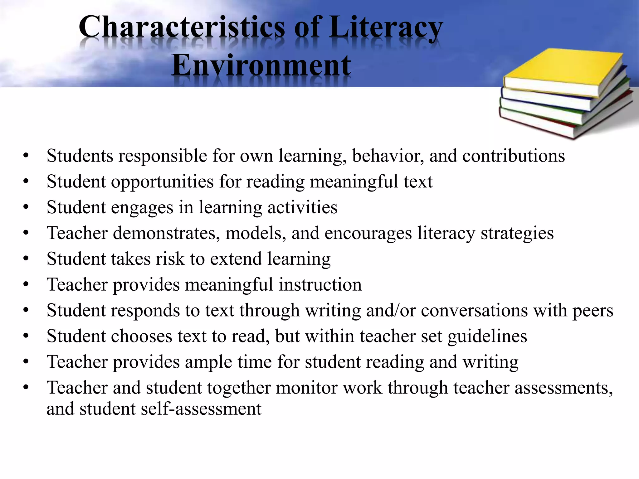 Literate environment analysis ppt | PPT