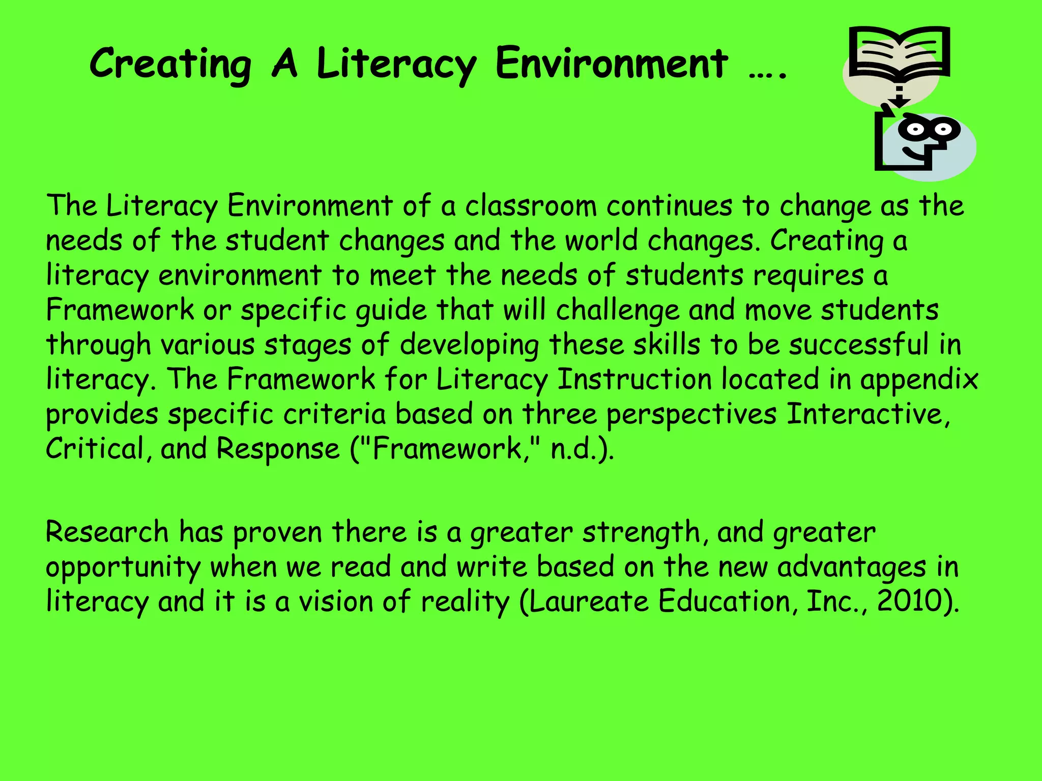 Literate Environment Analysis Presentation | PPTX | Educational ...