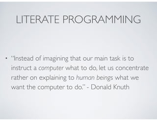 Literate Programming | PDF