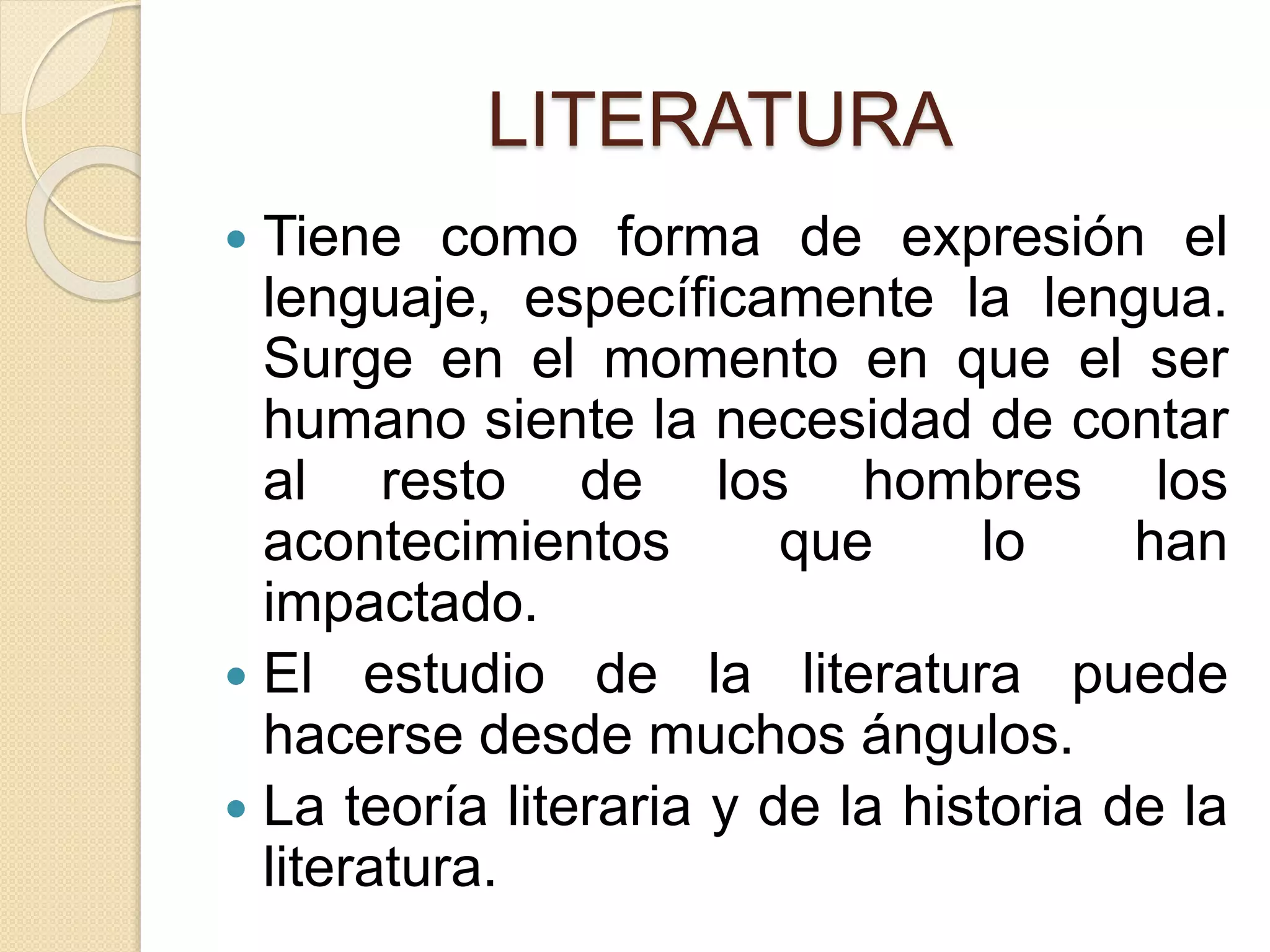 Literatura definición | PPT