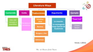 La Literatura Maya - Escuela preparatoria | PDF
