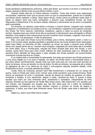 Apostila de Estudo de Umbanda Básico - TEDES | PDF