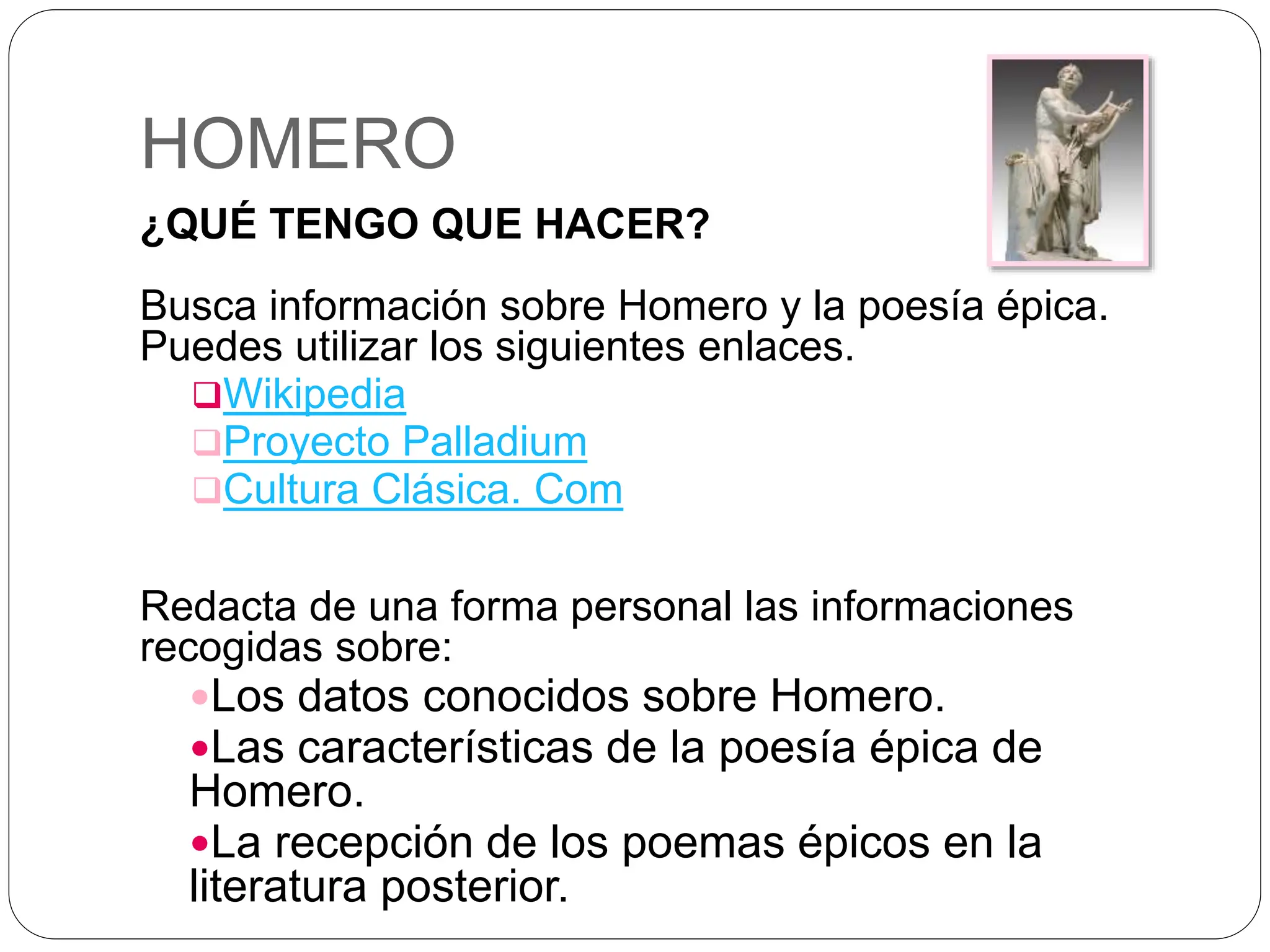 LITERATURA GRIEGA. HOMERO ILIADA Y ODISEA.ppt
