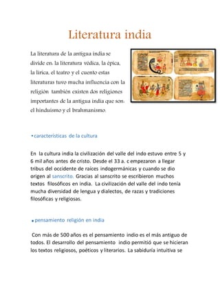 Literatura india | DOCX