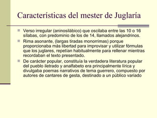 Literatura medieval mester de juglaría y de clerecía | PPT