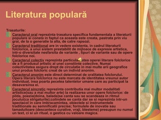 Literatura populară | PPT