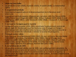 Literatura segle XX | PDF
