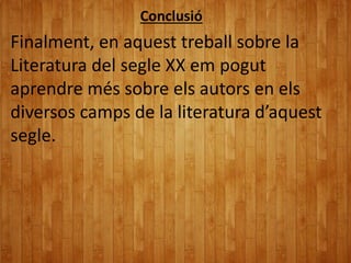 Literatura segle XX | PDF