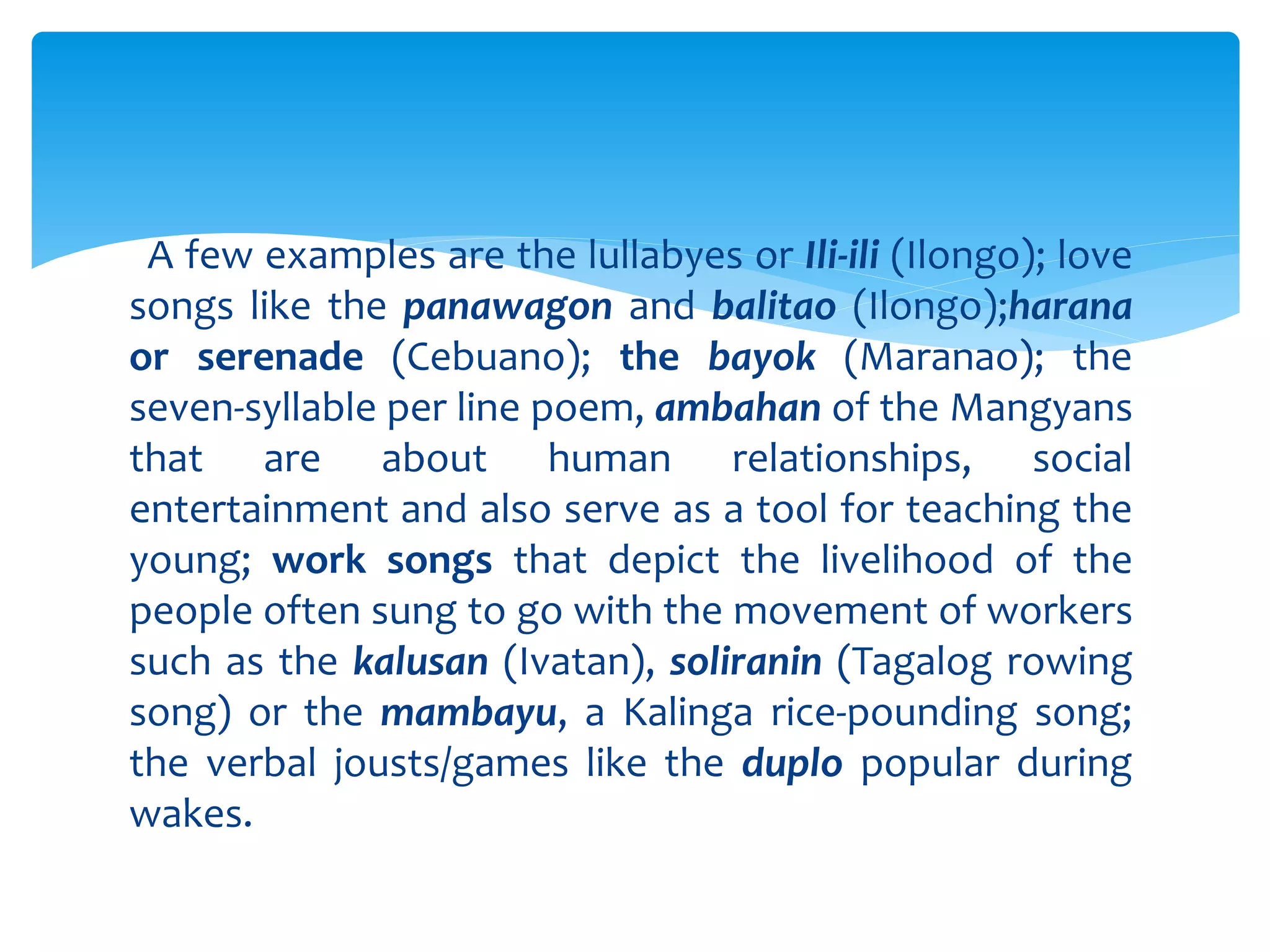 Philippine Literature and Texts (Pre-colonial Times and Spanish ...