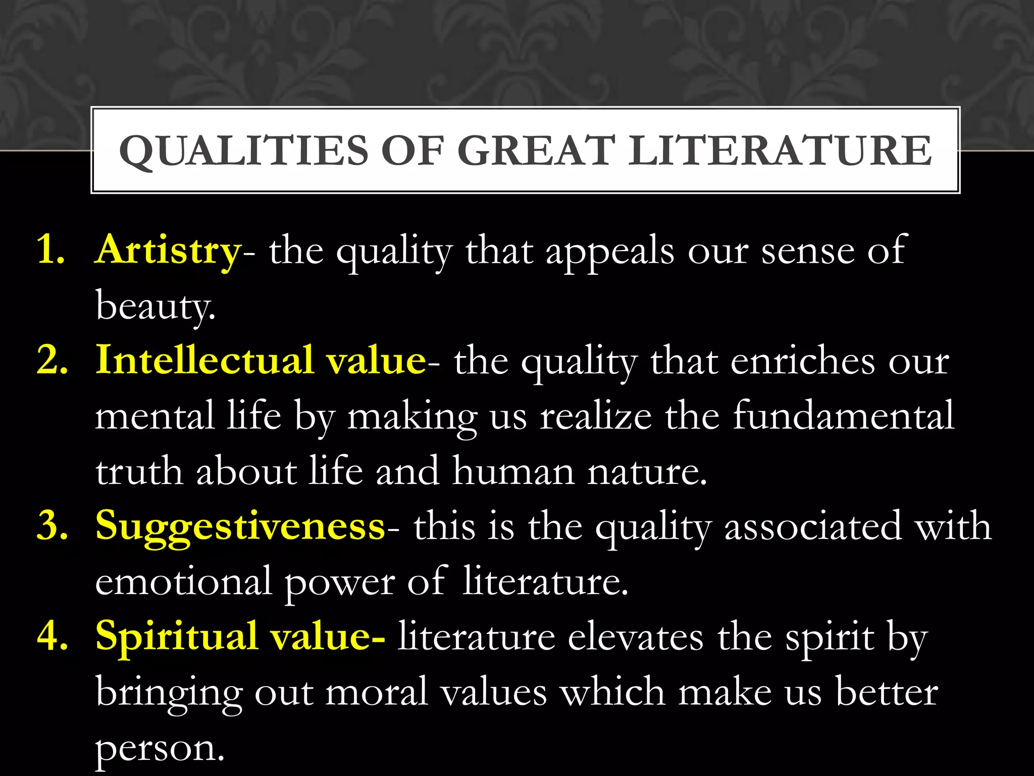 all about LITERATURE | PPTX