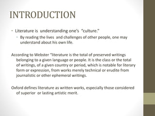 Literature | PPTX