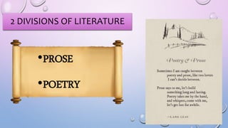 (Parts of Literature) | PPTX | Poetry | Books and Literature