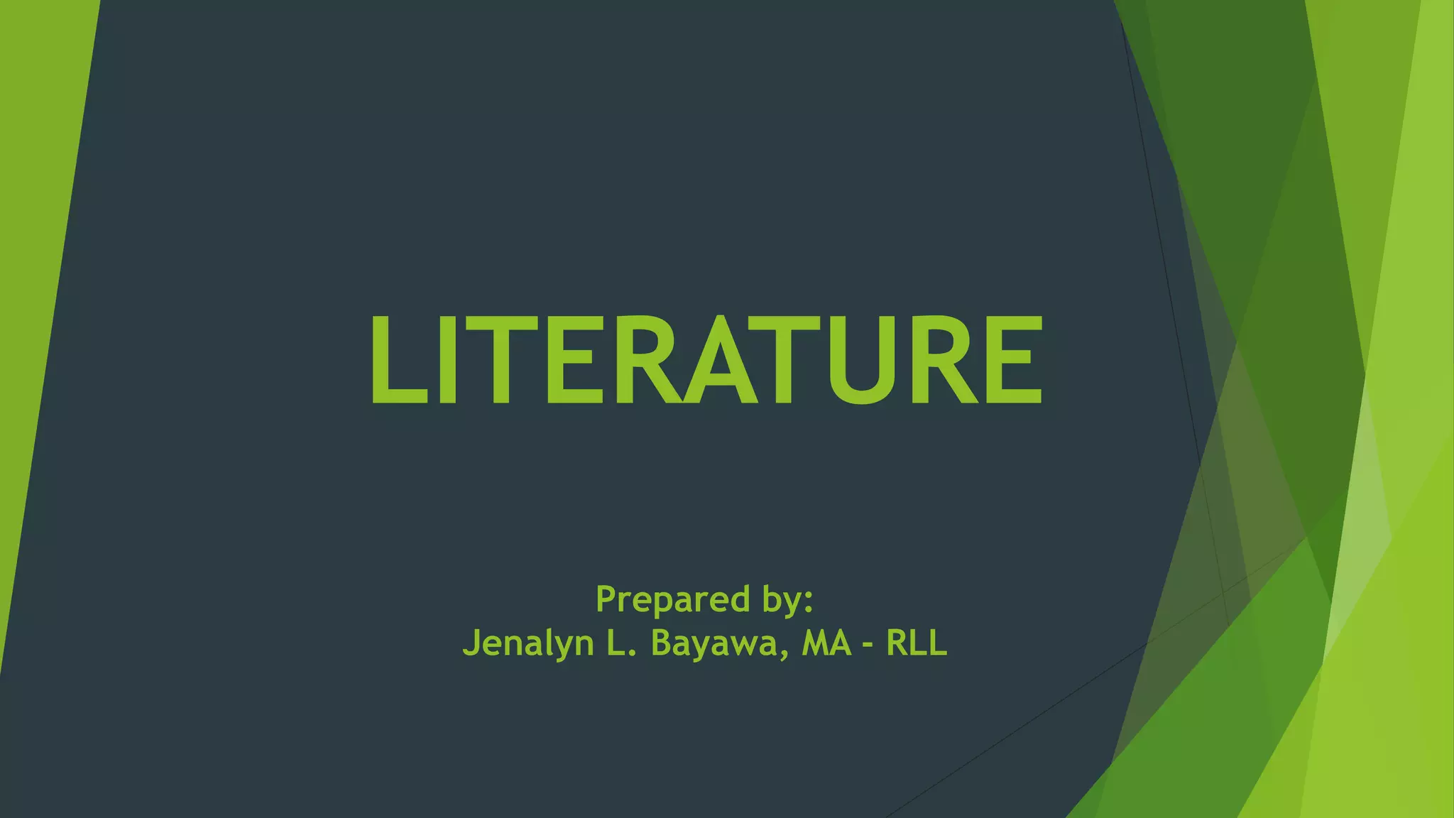 LITERATURE.pptx | Poetry | Books and Literature