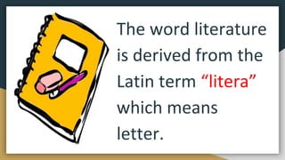 Literature ( CONTEMPORARY PHILIPPINE ARTS FROM THE REGION | PPTX