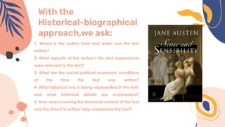 Literature - Introduction to Literary Theories (Historical-Biographical ...