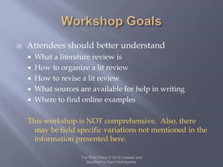 literature review basics | PPT