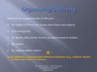 literature review basics | PPT
