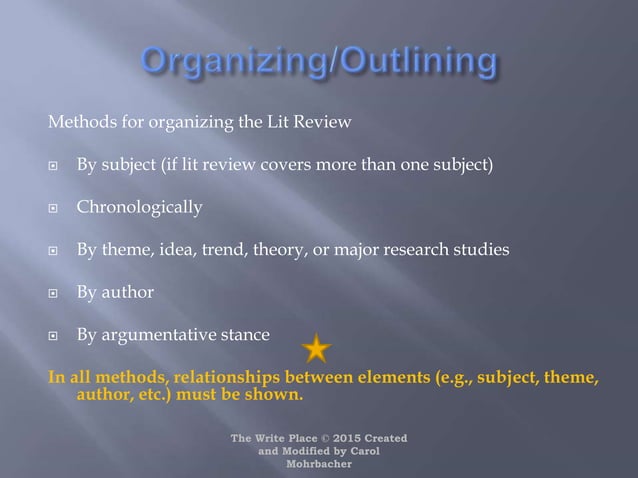 literature review basics | PPT