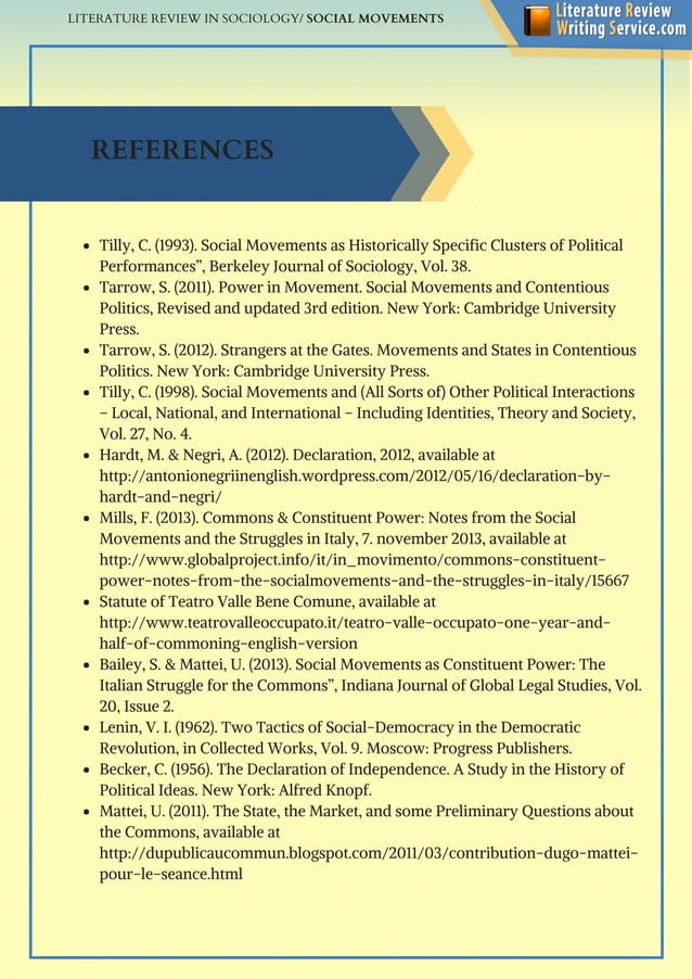 Literature Review in Sociology Example | PDF