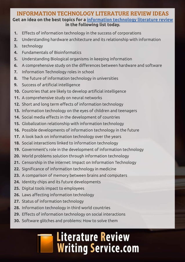 200+ Free Literature Review Topics Your Professor Will Love in 2019 | PDF