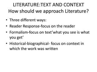 Literature text&context | PPT