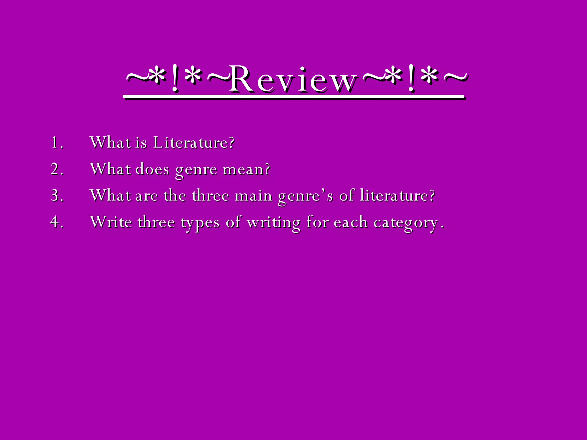 Literature What Is It | PPT