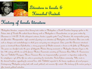literature kerala for school and college students | PPTX