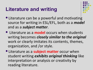 Literature for ESL | PPT