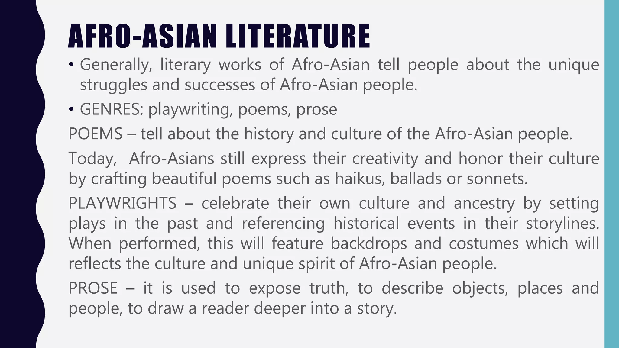 Afro-Asian Literature | PPTX