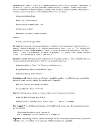 [Literature] a glossary of literary terms | PDF | Poetry | Books and ...