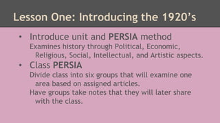 Literature and culture in the 1920’s | PPT