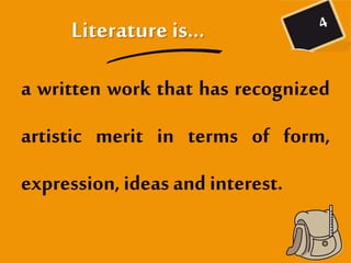 Literature and its Standards | PPTX