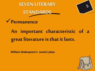 Literature and its Standards | PPTX