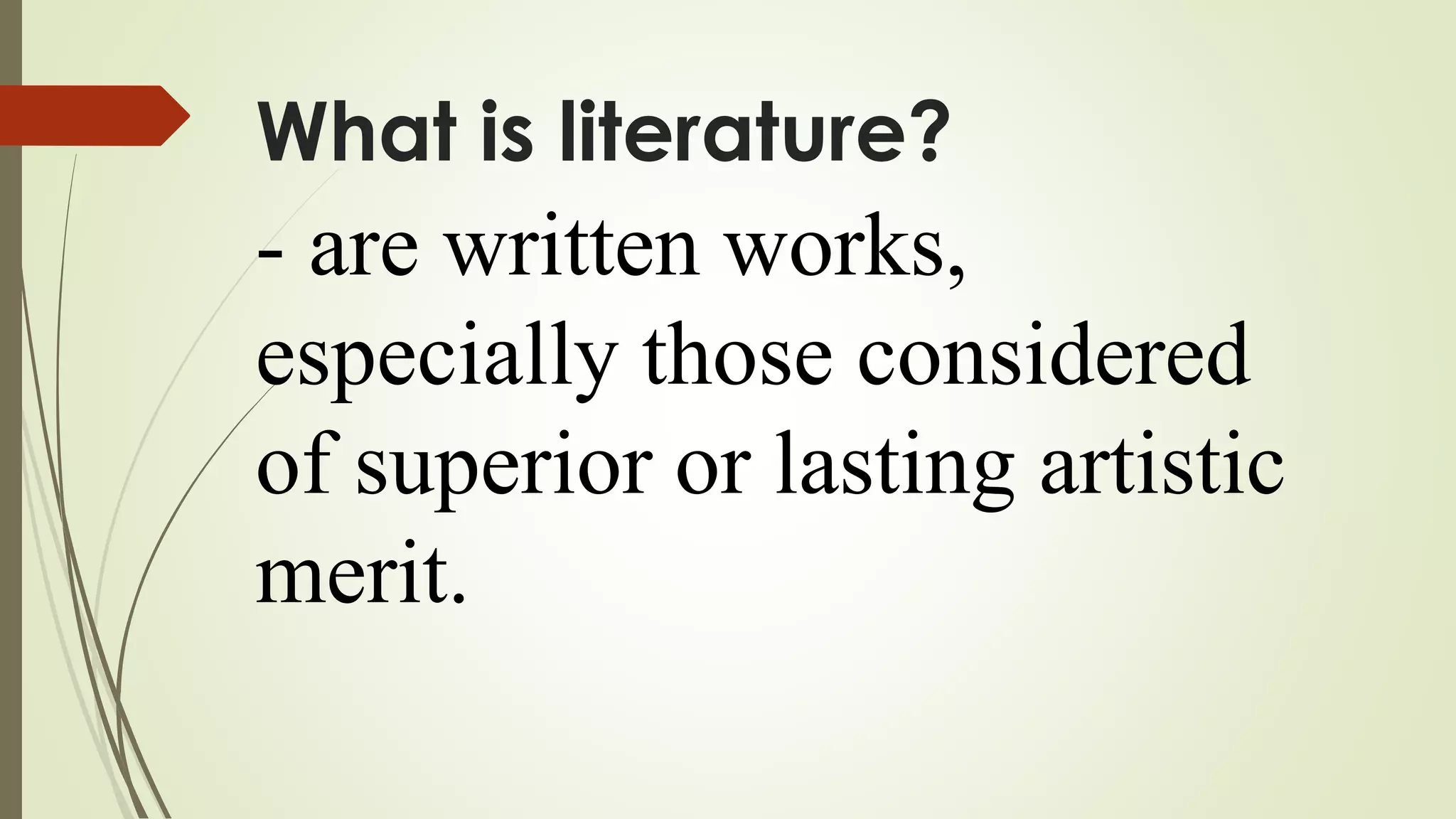 Literature and its types | PPTX