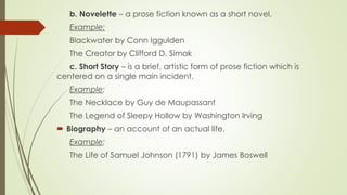 Literature and its types | PPTX