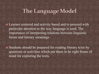 Presentase Literature and language teaching | PPTX