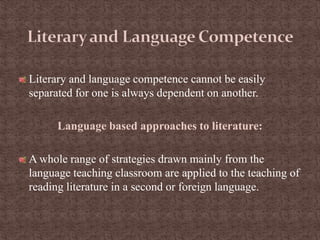 Presentase Literature and language teaching | PPTX