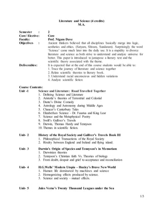 Literature and science lesson plan | DOCX