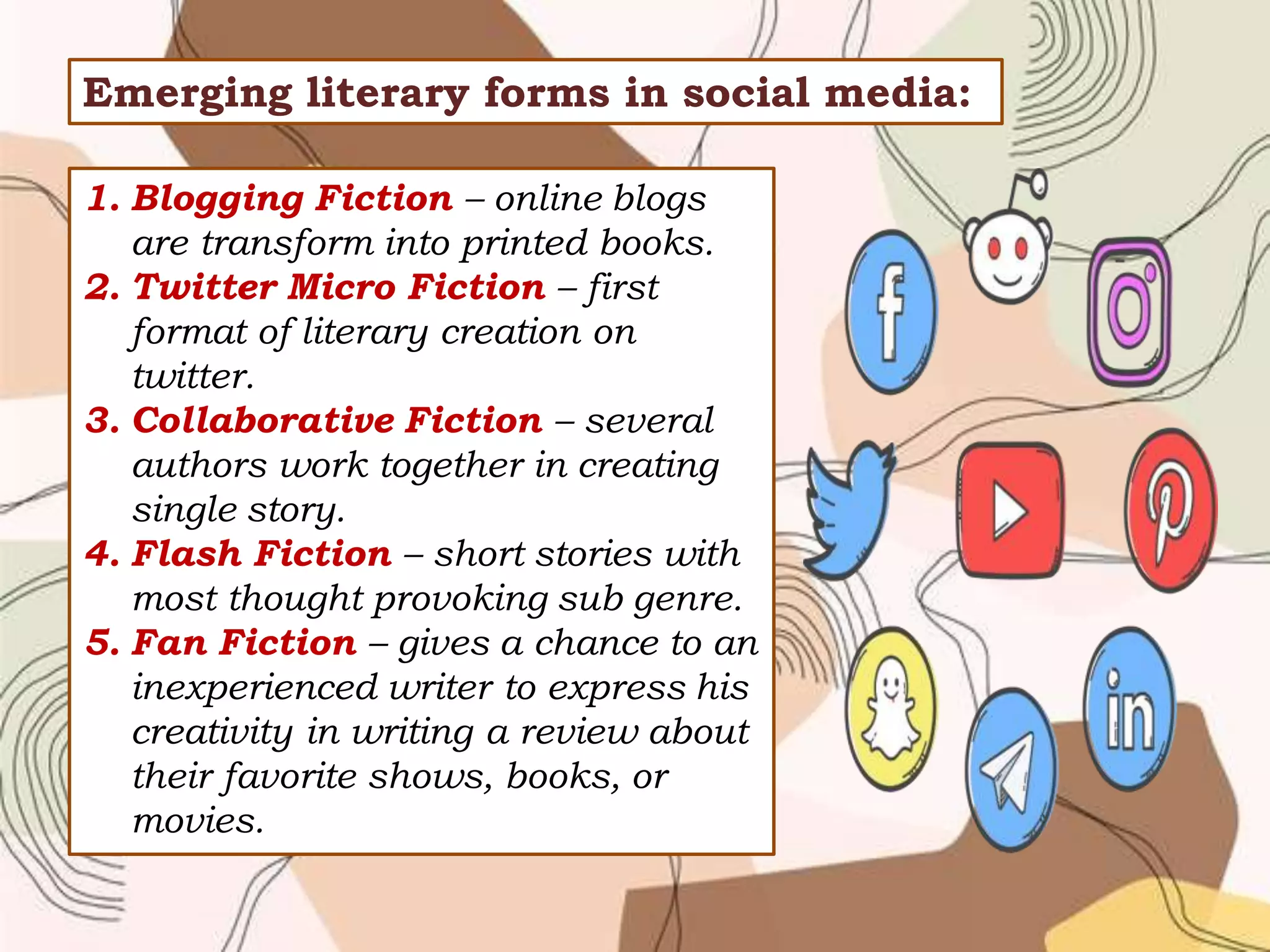 Literature and social media | PDF | Fiction | Books and Literature