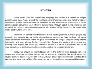 Literature and social media module 10-converted | PDF | Internet for ...