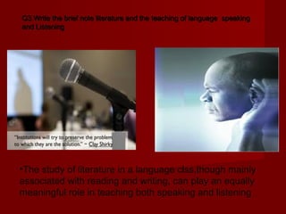 Literature and the teaching of language skill | PPT