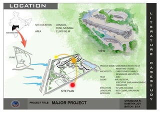 LITERATURE CASESTUDY: SAMUNDRA INSTITUTE OF MARITIME STUDIES & CORNELL ...