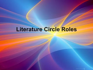 Literature Circles Cindy Cruz-Cabrera | PPT