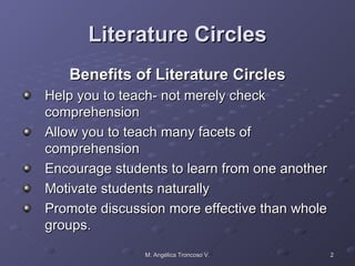 Literature circles ppt for lit workshop 141210 | PPT
