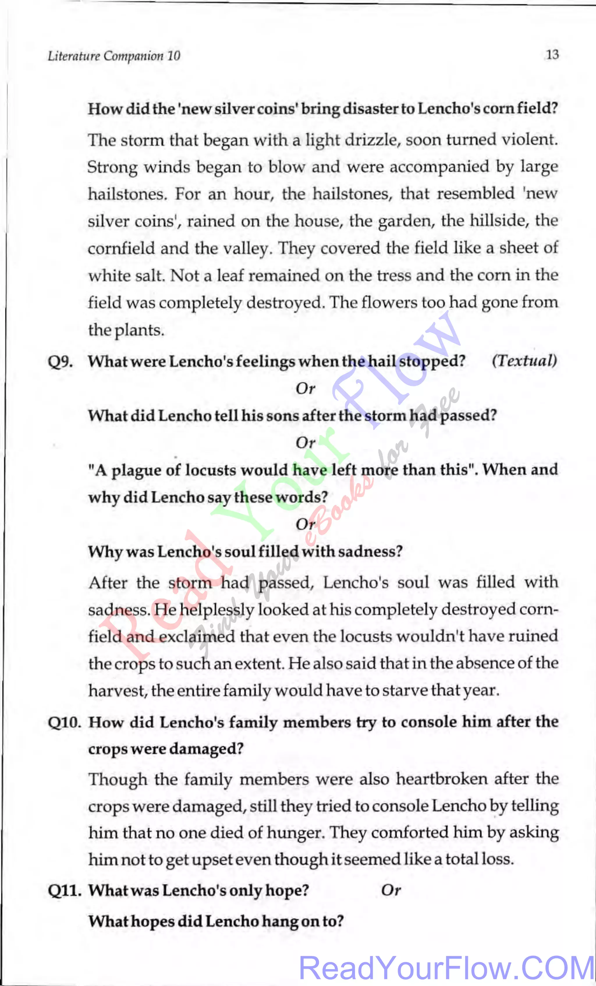 Literature Companion FIRST FLIGHT Class 10 | PDF