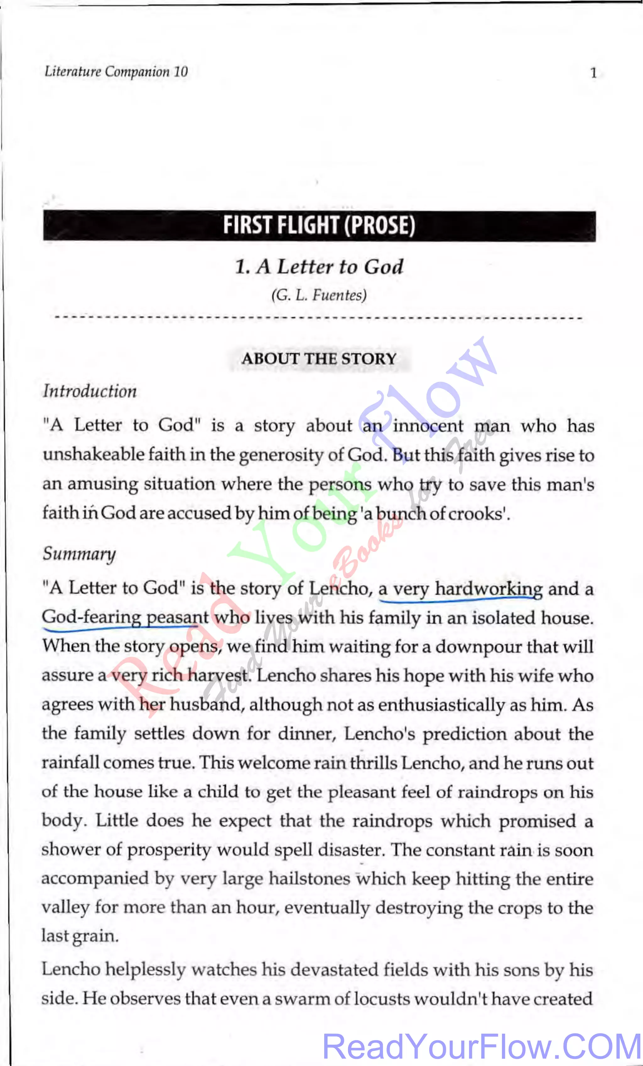 Literature Companion FIRST FLIGHT Class 10 | PDF | Air Travel | Travel Type