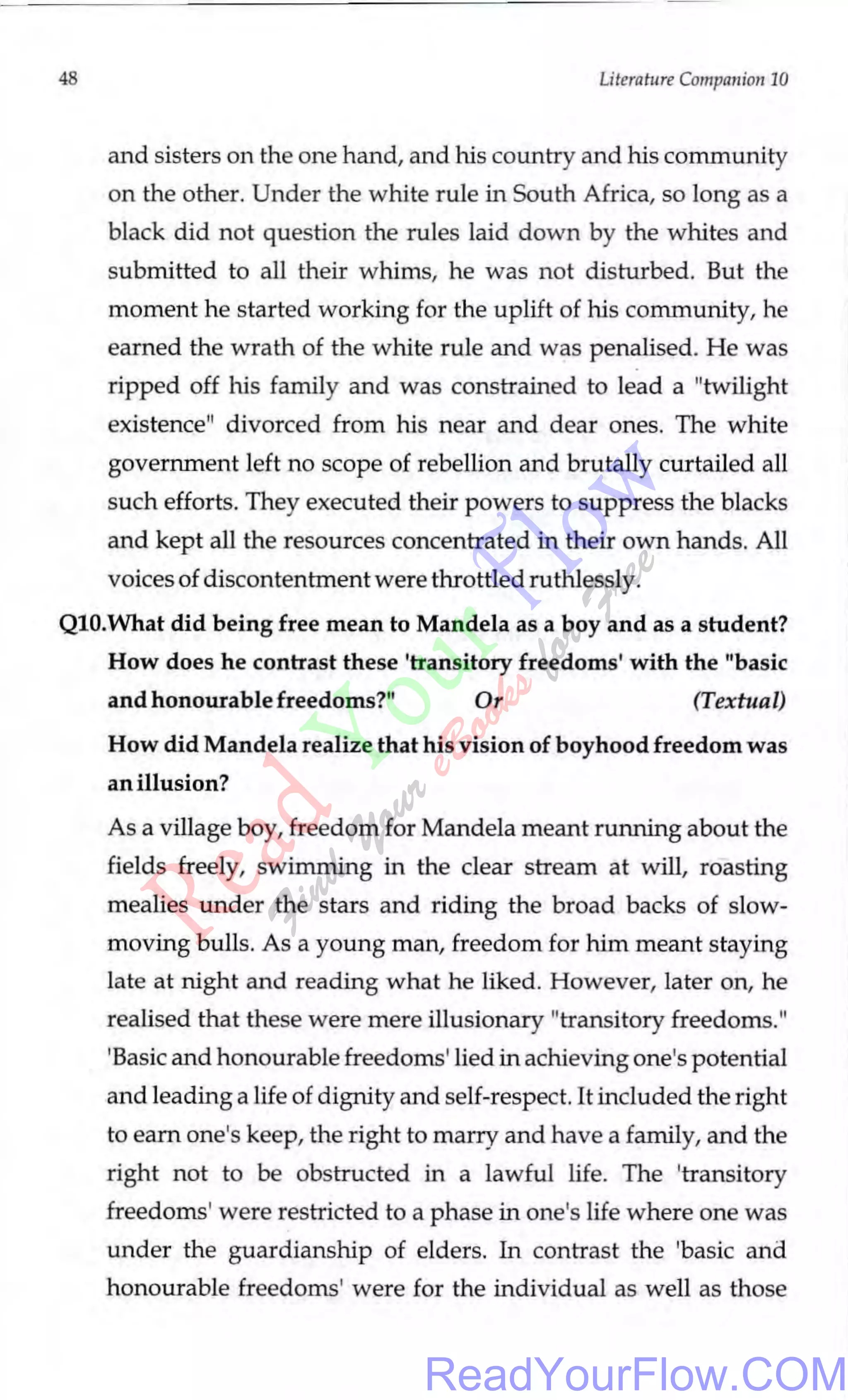 Literature Companion FIRST FLIGHT Class 10 | PDF