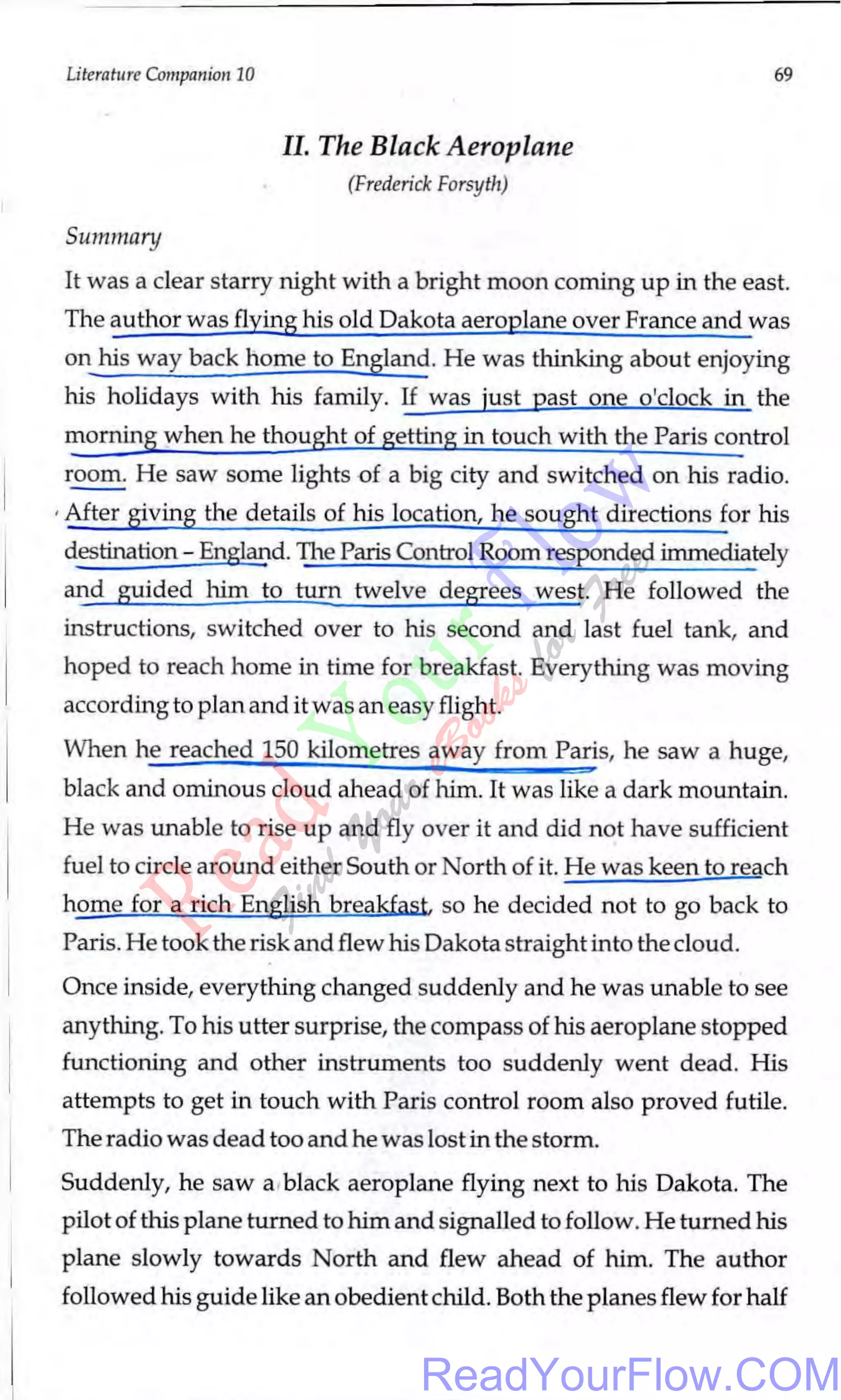 Literature Companion FIRST FLIGHT Class 10 | PDF