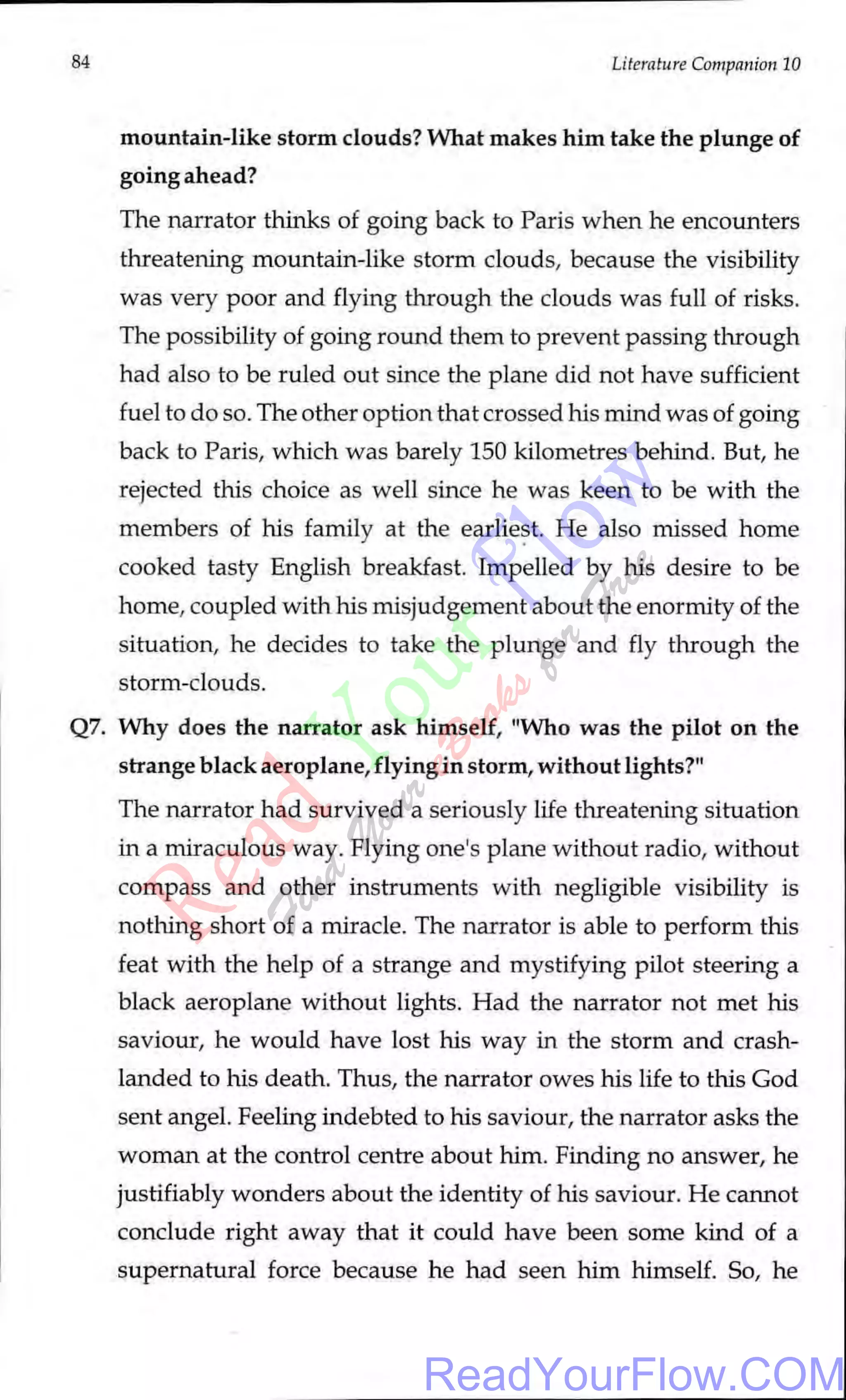 Literature Companion FIRST FLIGHT Class 10 | PDF